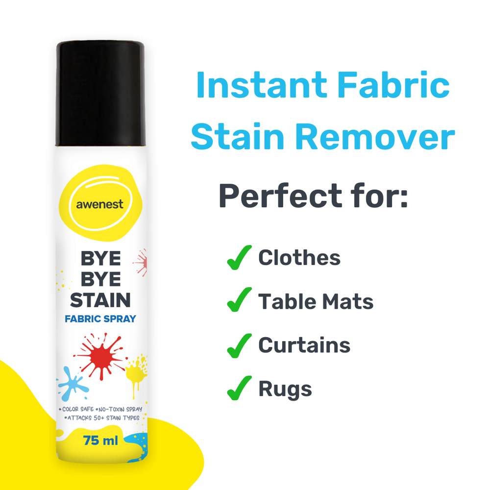 Instant Stain Remover Fabric Spray - awenest Bye Bye Stain, works on 5